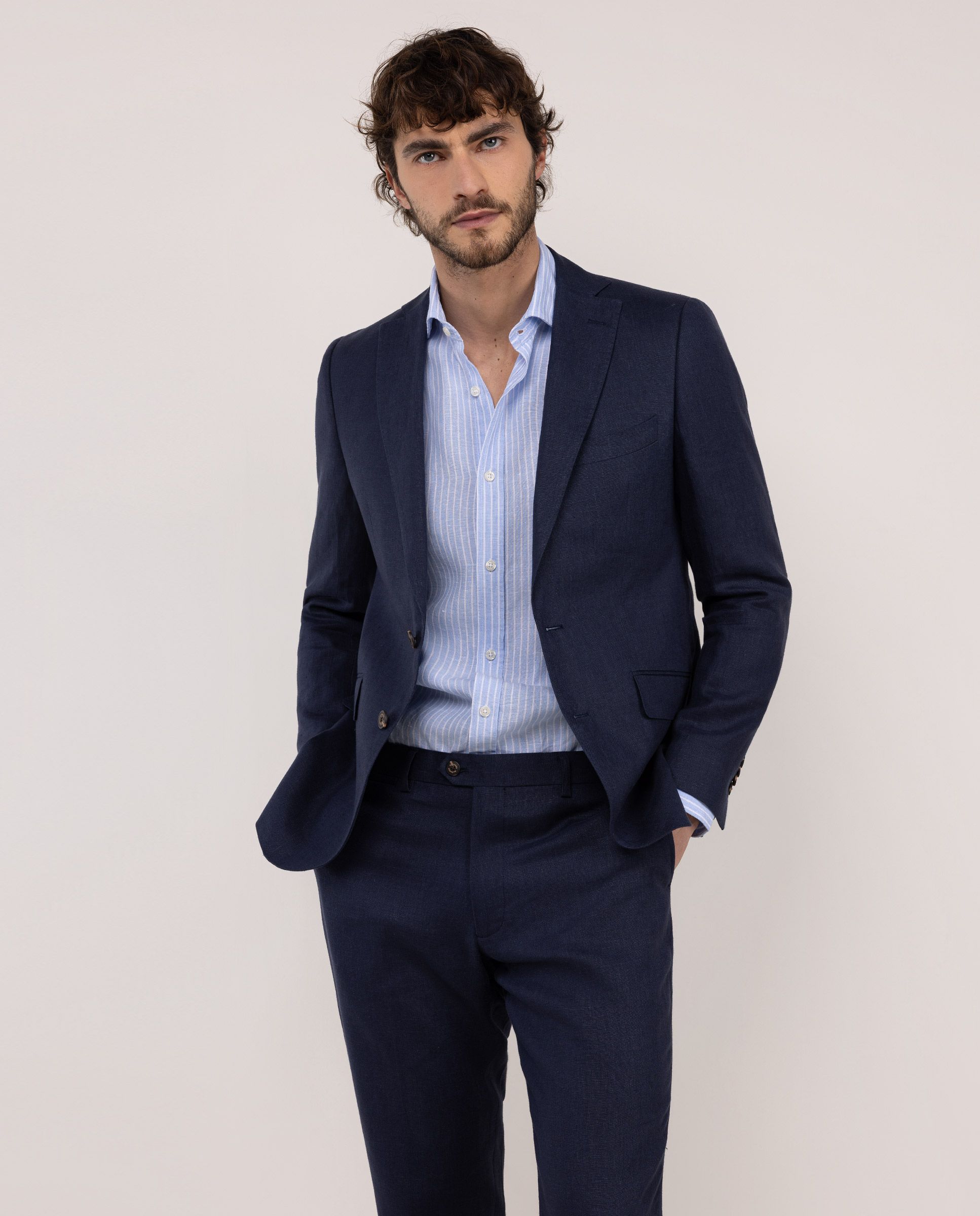 El Ganso® Americana Formal Lino Marino