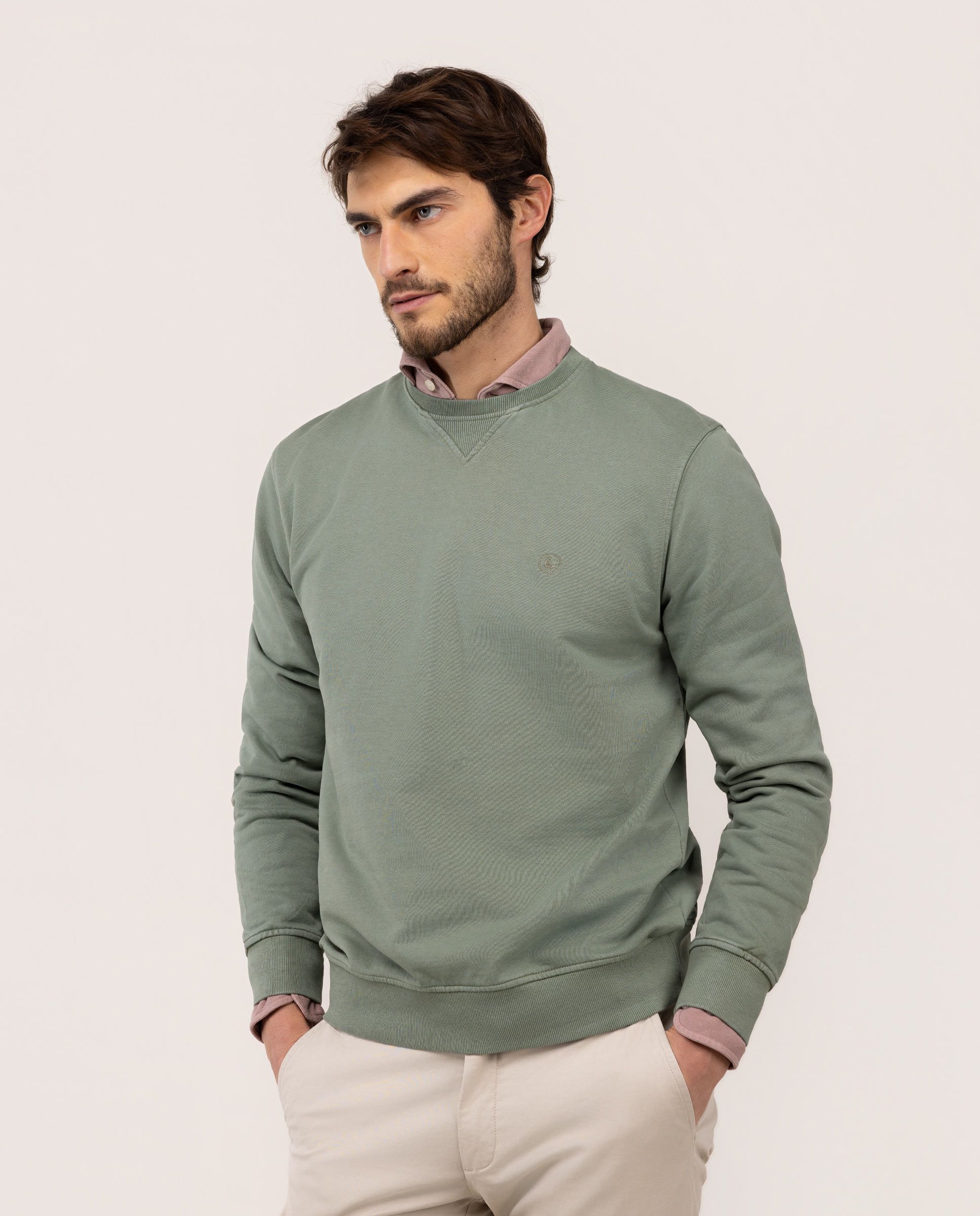 El Ganso® Moletom verde de gola redonda