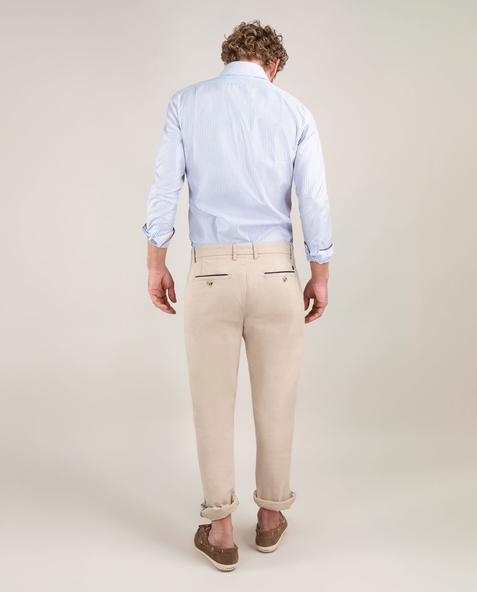 El Ganso® Pantalón Chino Pinzas Beige