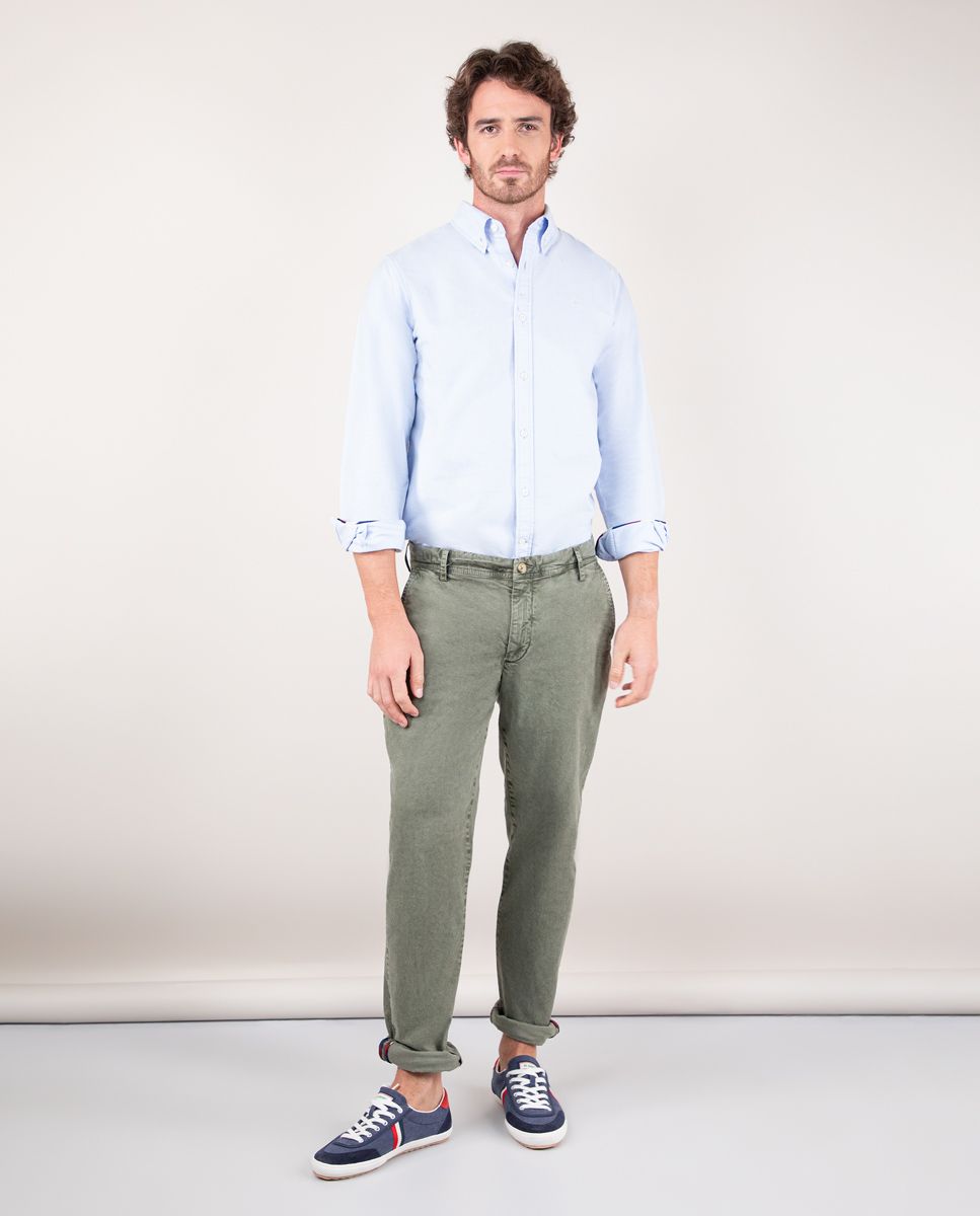El Ganso® Pantalón Chino Básico Verde Kaki LATAM