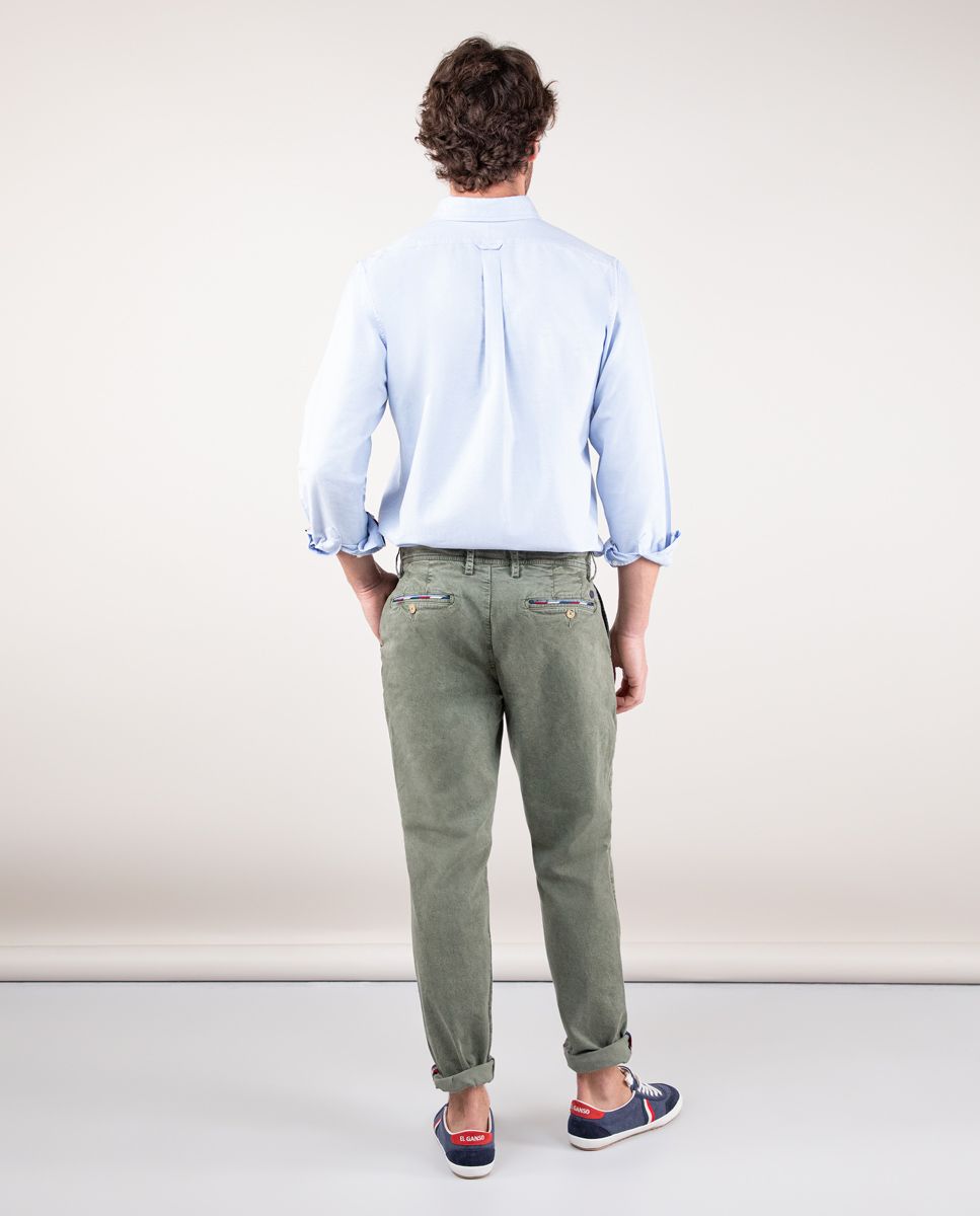 El Ganso® Pantalón Chino Básico Verde Kaki LATAM
