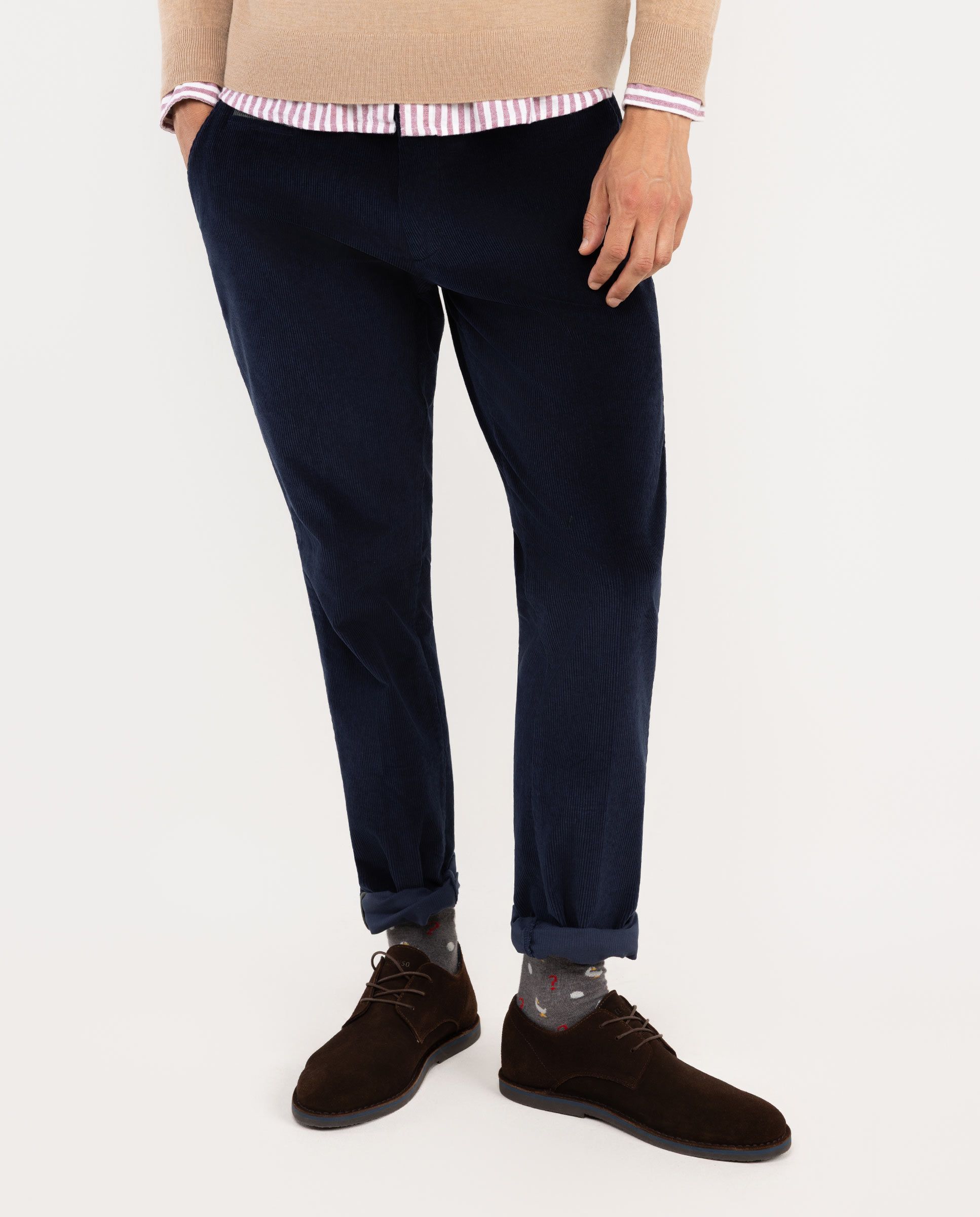 El Ganso® Pantalón Chino Pana Marino Slim Fit