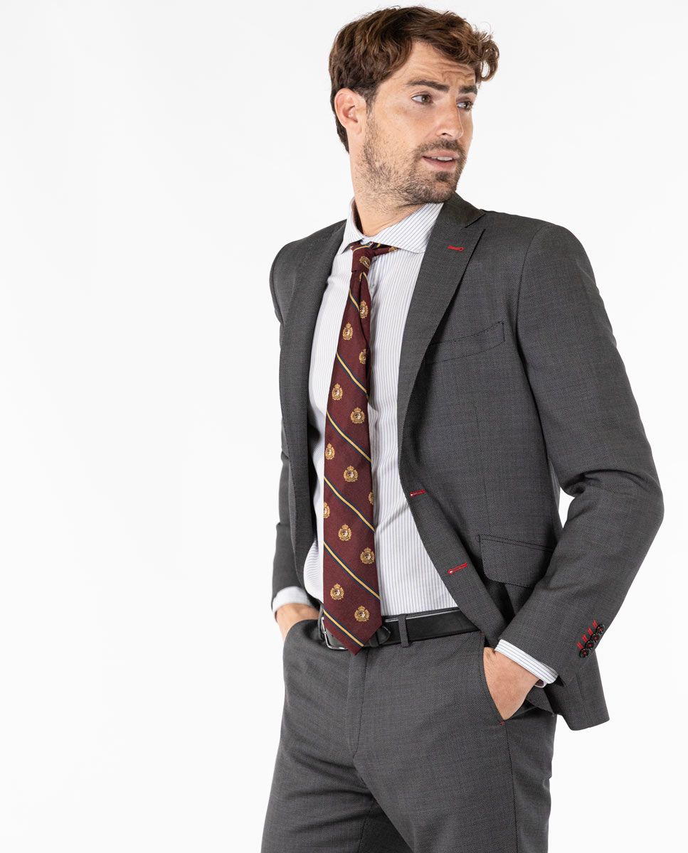 El Ganso® Americana Traje Ojo de Perdiz Gris Coordinado