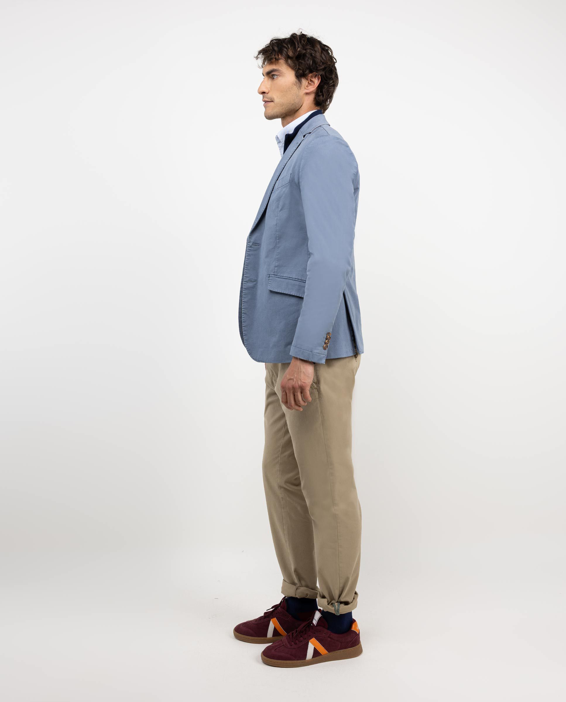 El Ganso® Veste Twill Teinte Sur Pièce Bleu Moyen