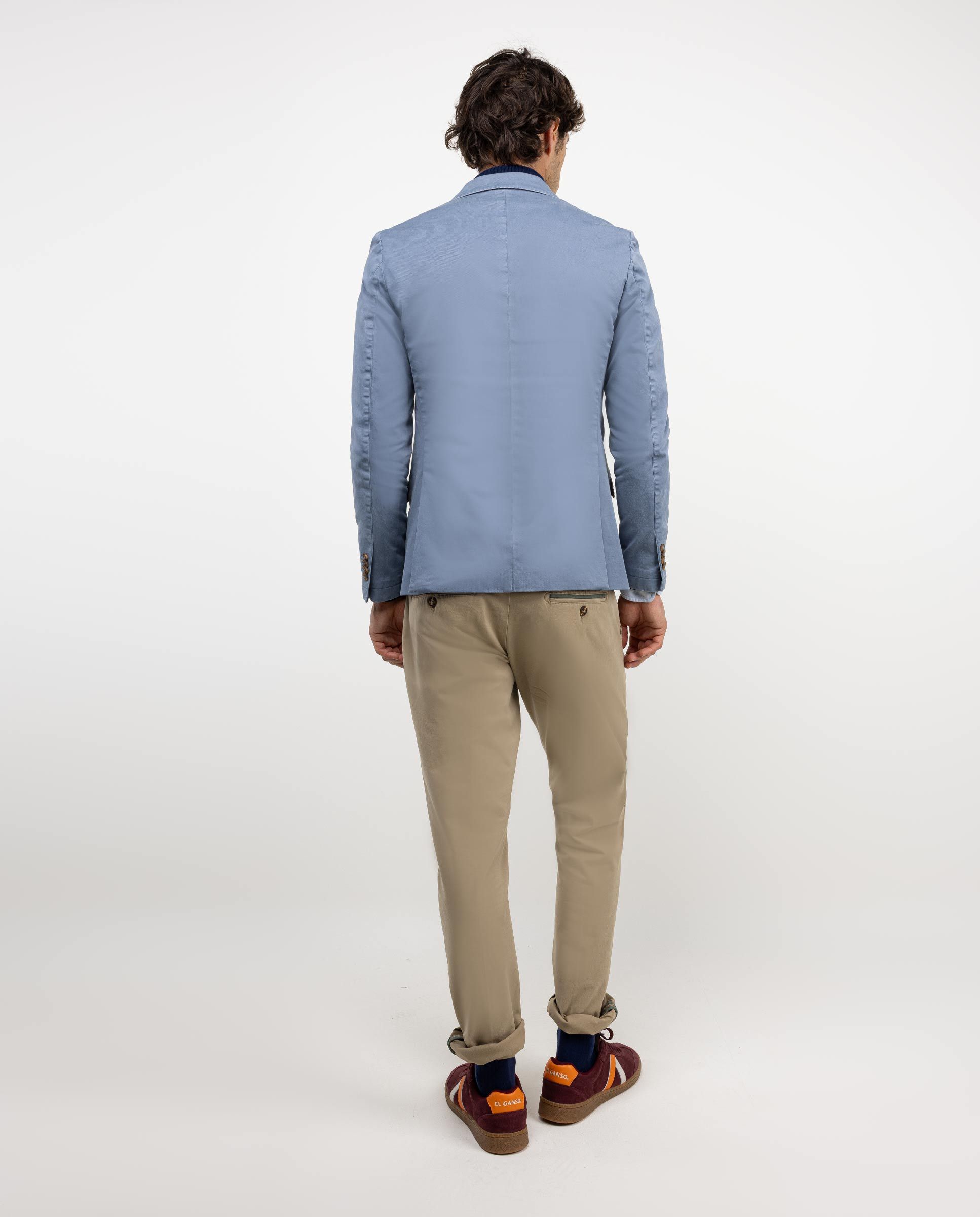 El Ganso® Veste Twill Teinte Sur Pièce Bleu Moyen