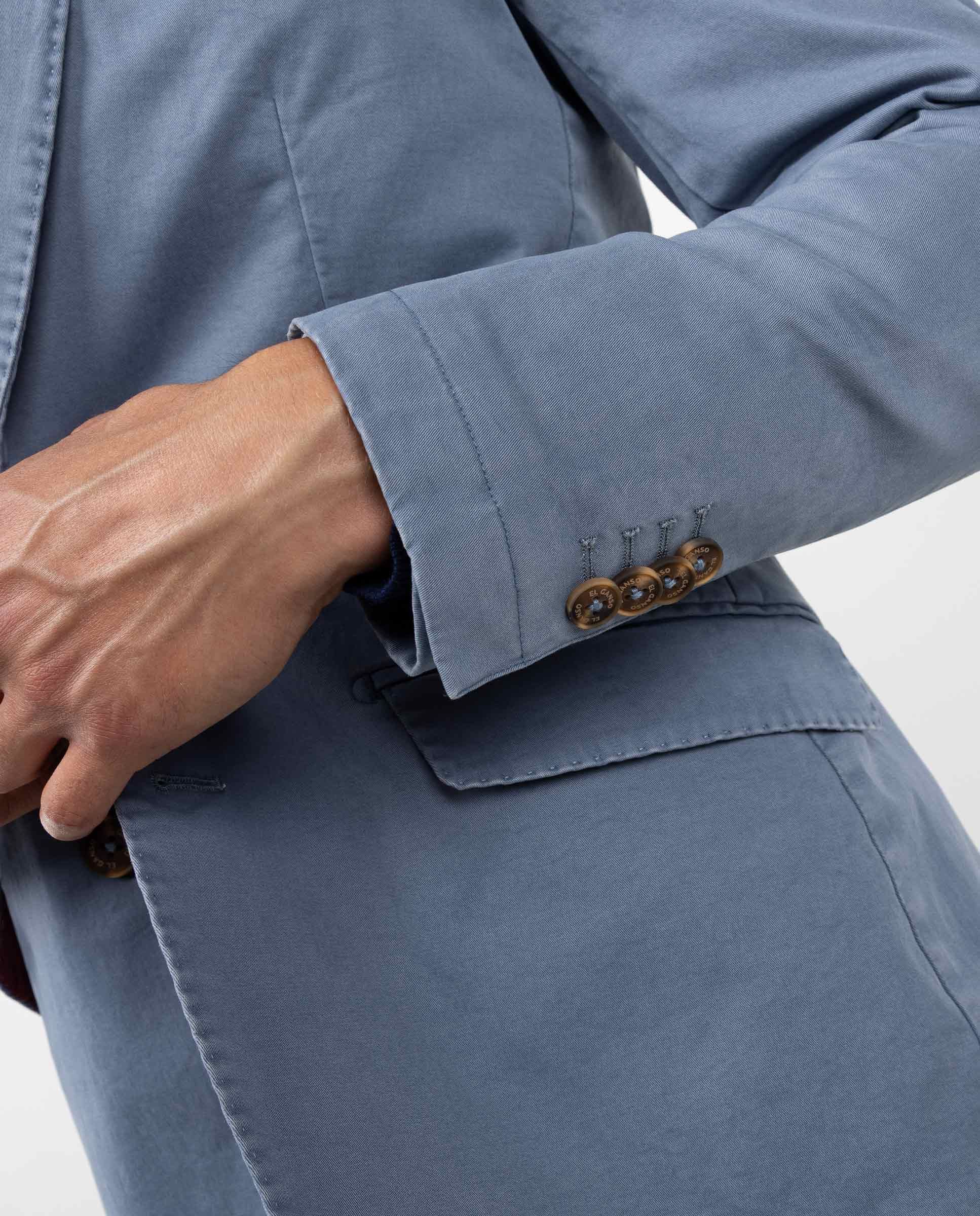 El Ganso® Americana Twill Tinte en Prenda Azul Medio