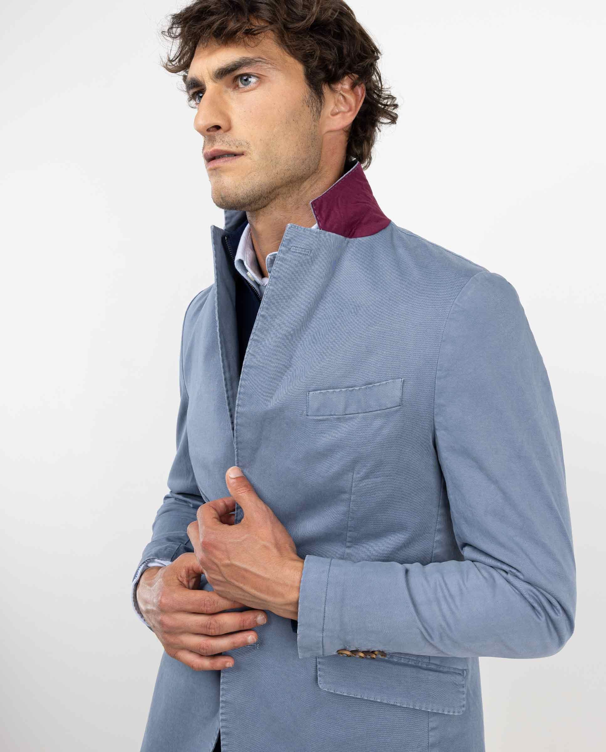 El Ganso® Veste Twill Teinte Sur Pièce Bleu Moyen