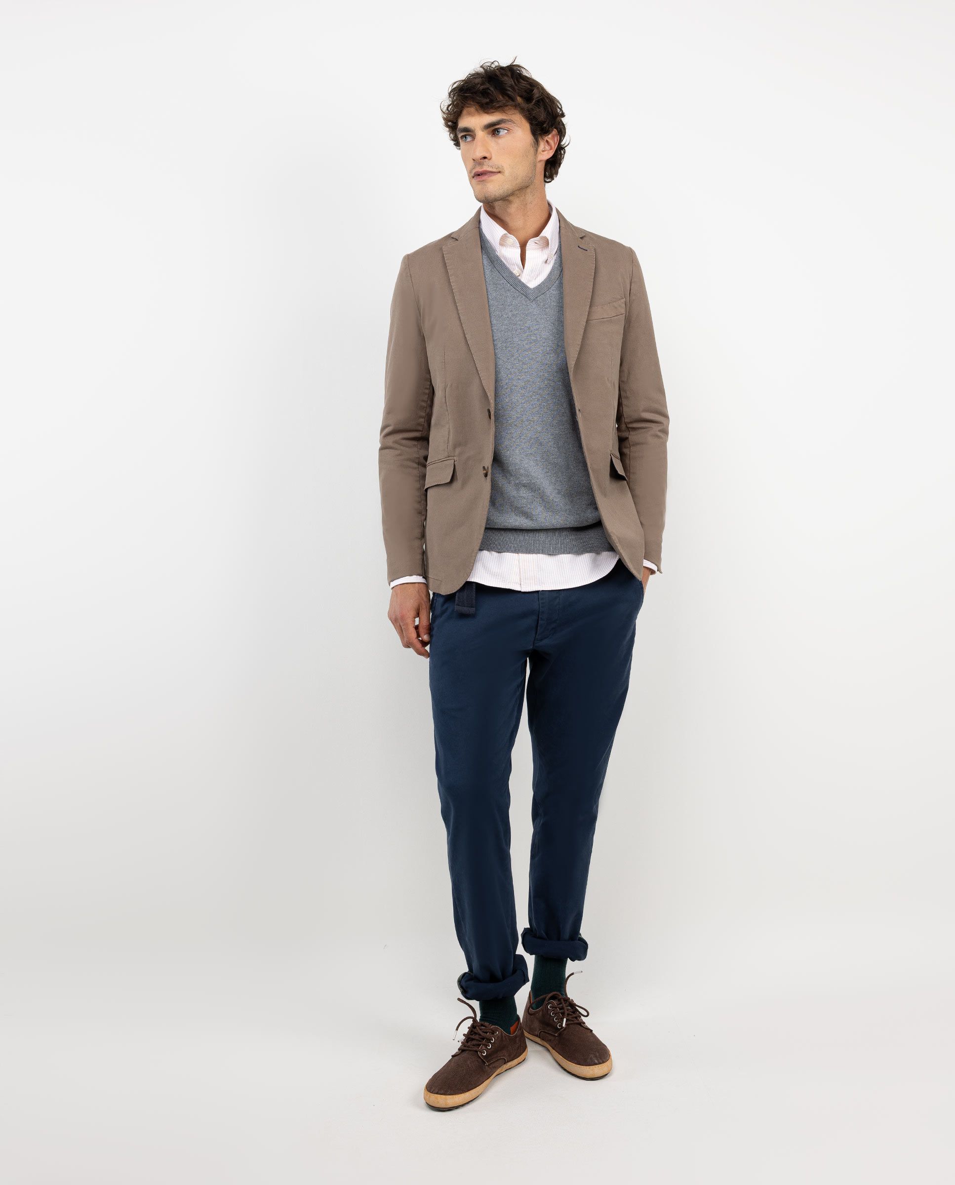 El Ganso® Veste Twill Teinte Sur Pièce Beige