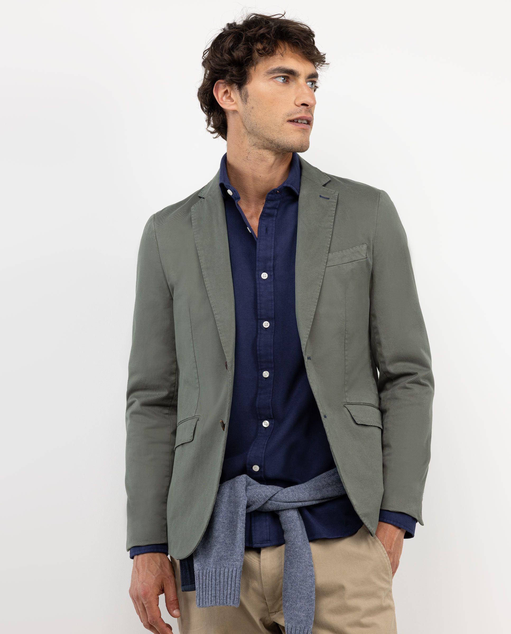 El Ganso® Veste Twill Teinte Sur Pièce Verte