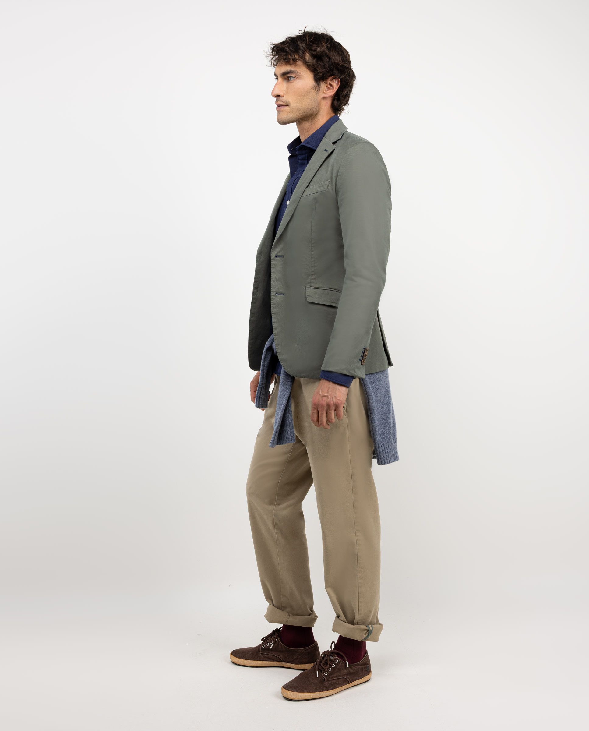 El Ganso® Veste Twill Teinte Sur Pièce Verte