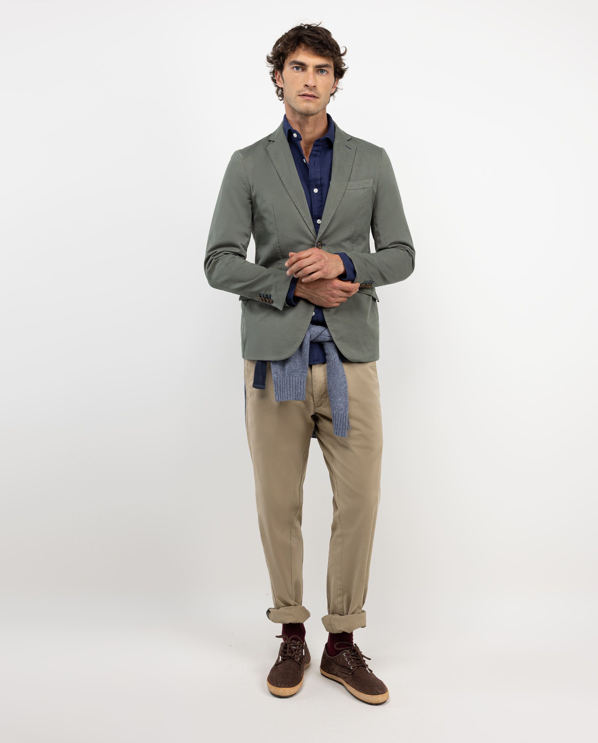 El Ganso® Veste Twill Teinte Sur Pièce Verte