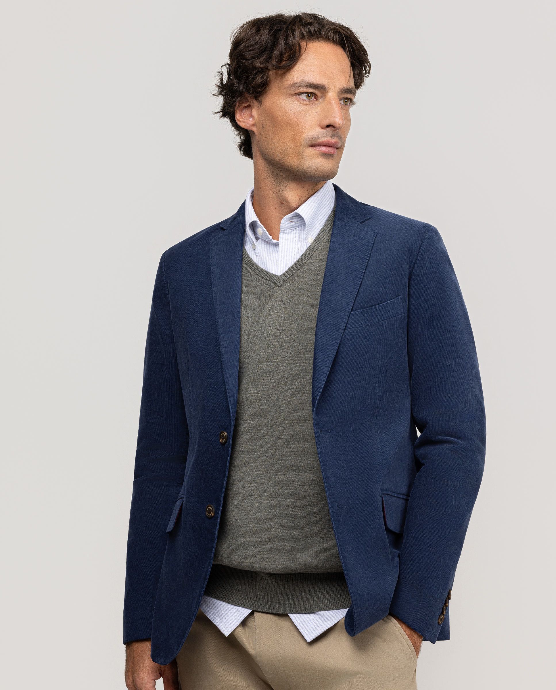 El Ganso® Veste Velours Teinte Sur Pièce Marine