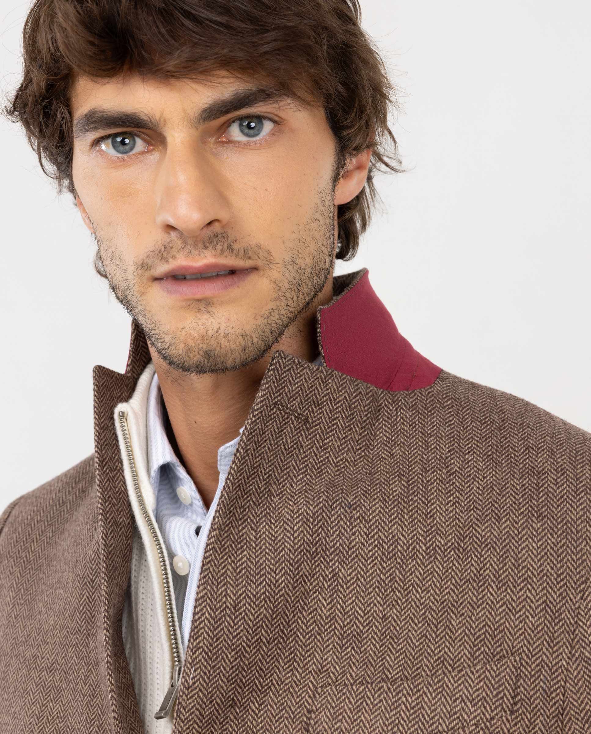 El Ganso® Beige Wool Herringbone Jacket
