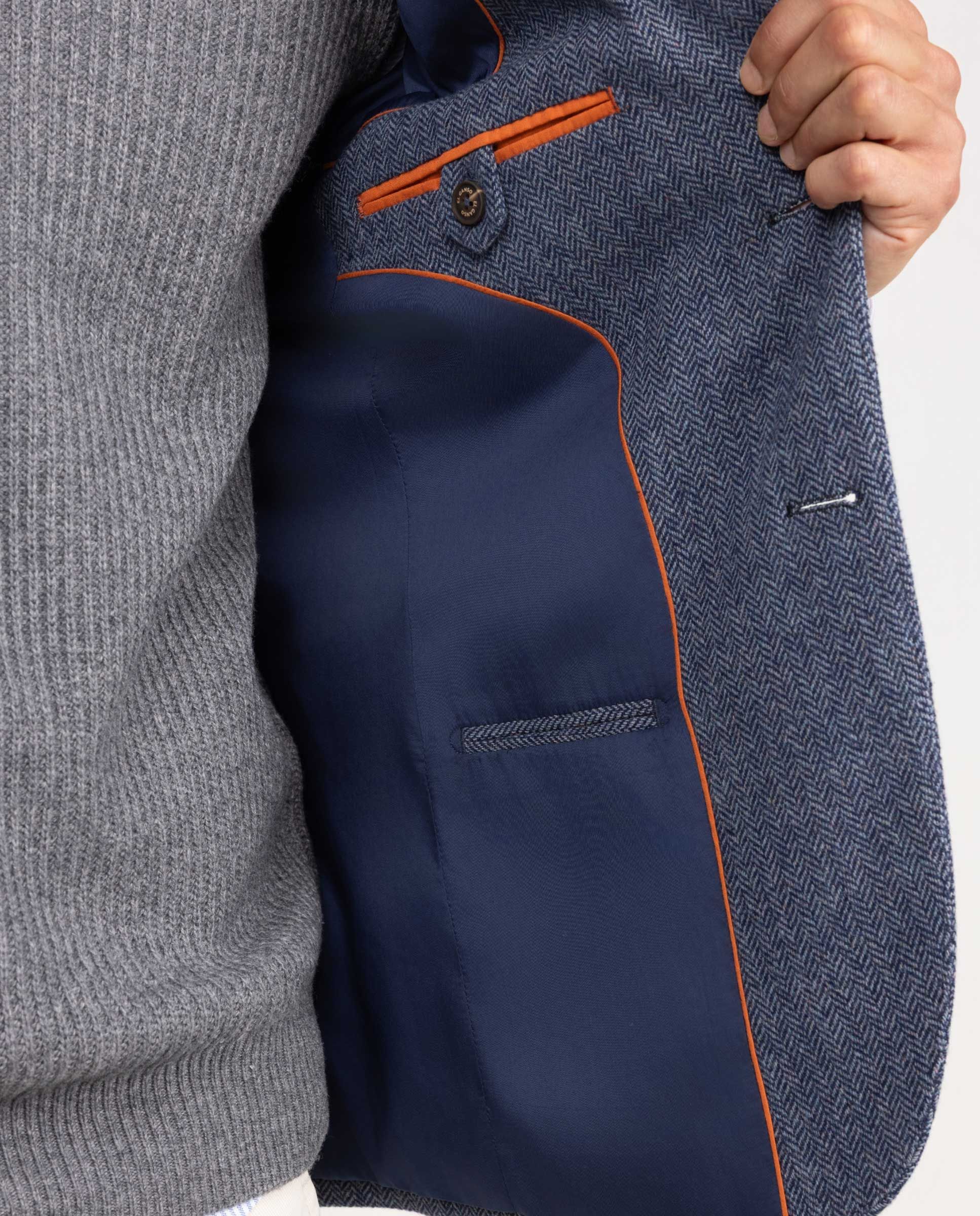 El Ganso® Blue Wool Herringbone Jacket