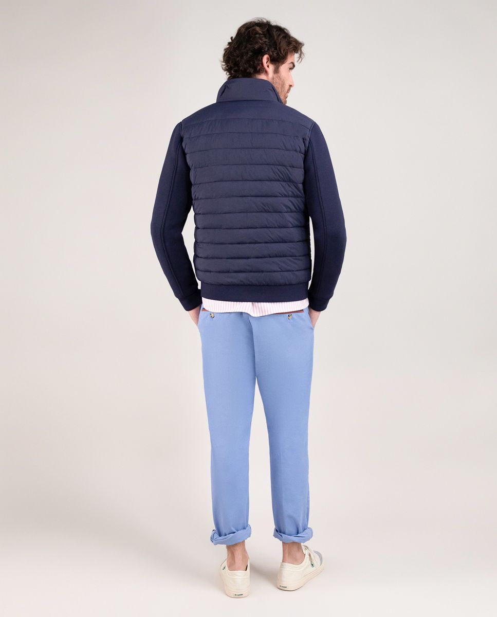 El Ganso® | Navy Quilted Jacket W Knitted Sleeves