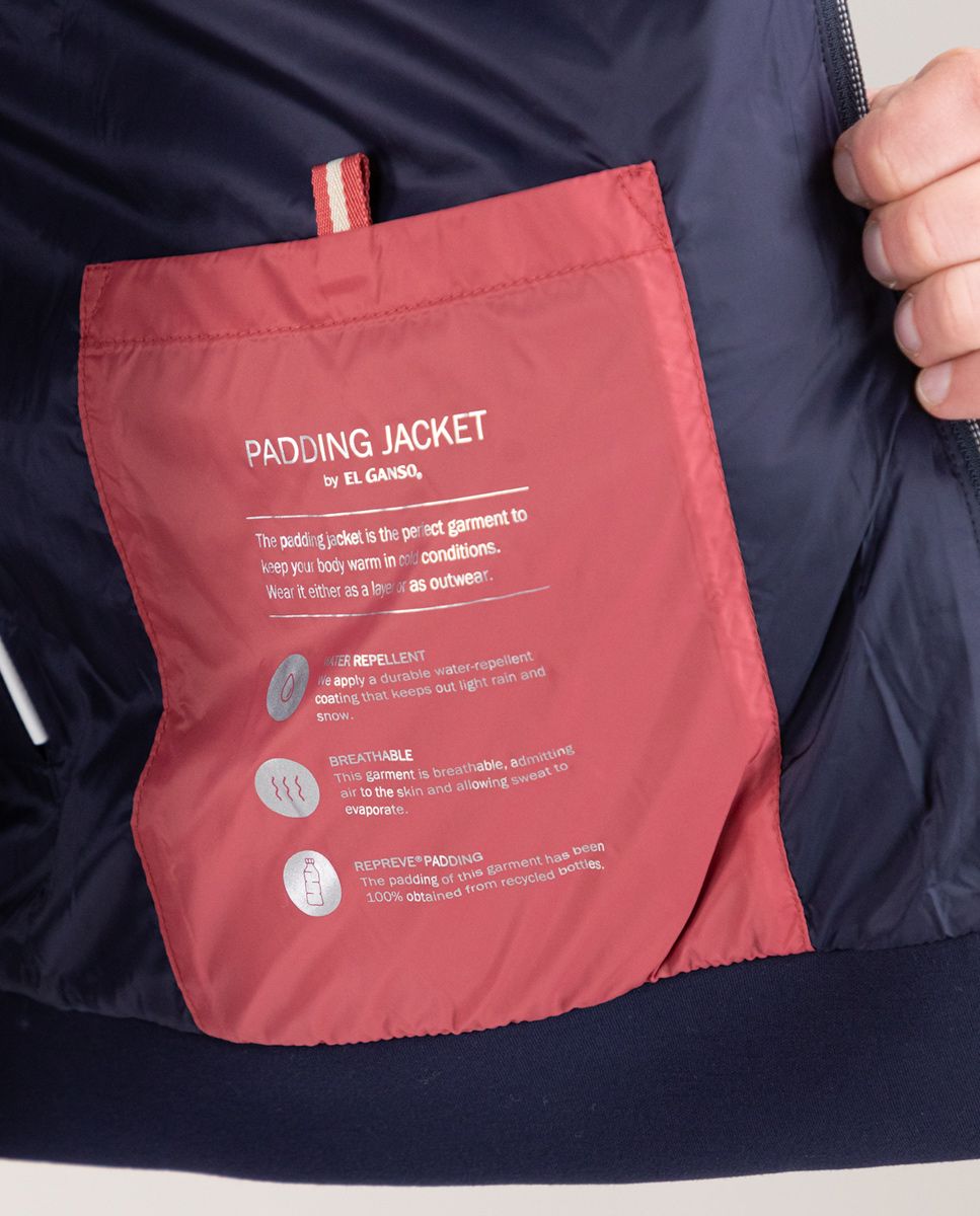 El Ganso® | Navy Quilted Jacket W Knitted Sleeves