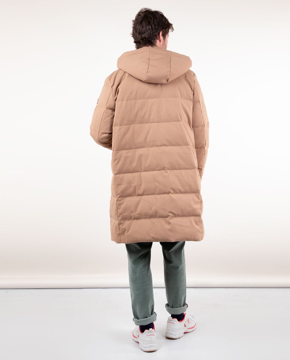 El Ganso® Abrigo Acolchado Largo Franela Beige