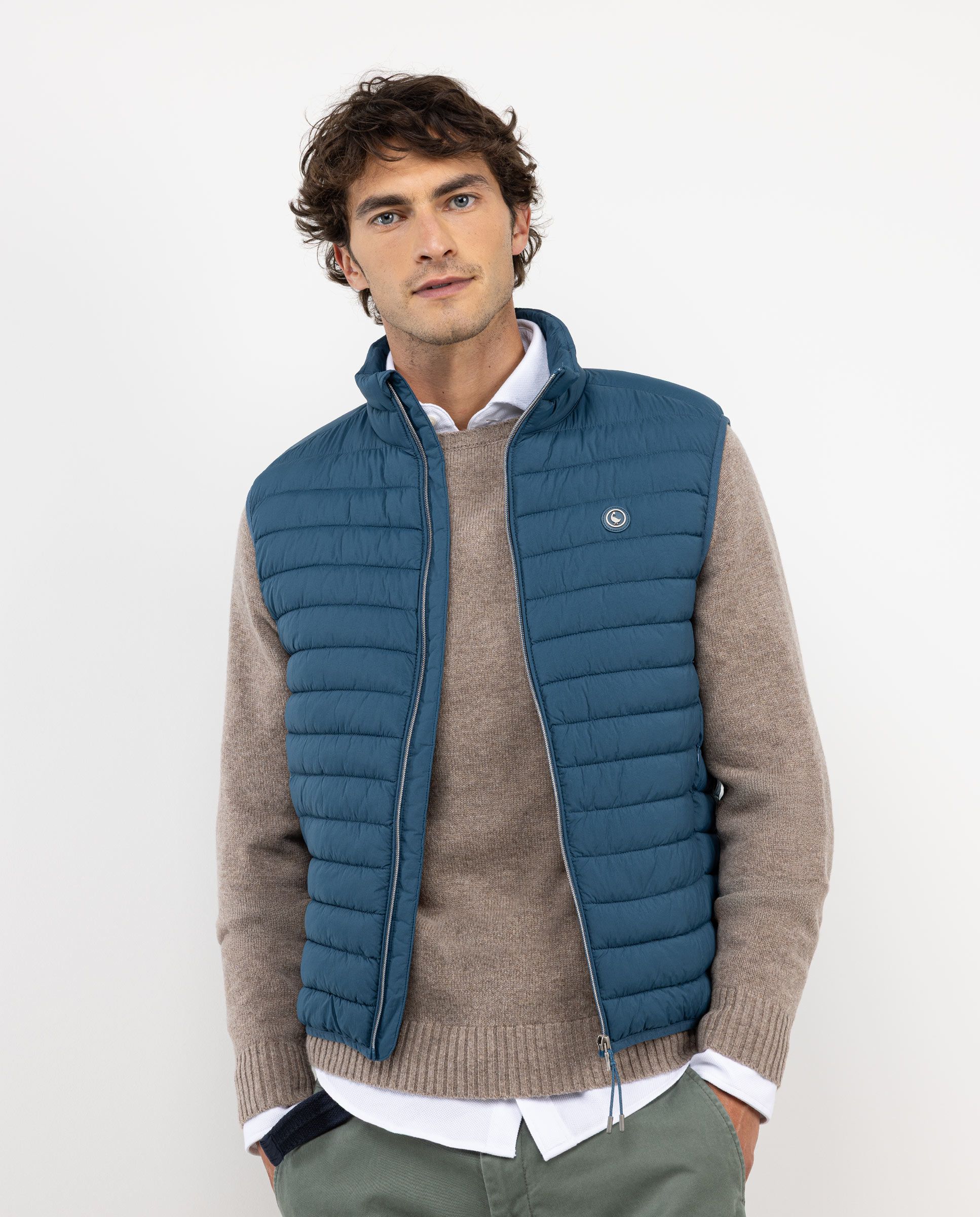 El Ganso® Basic Quilted Blue Vest