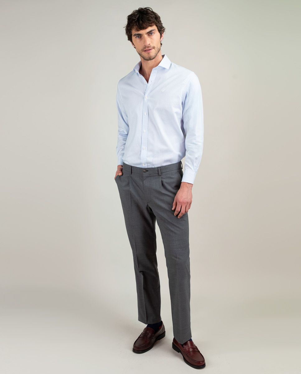 El Ganso® Camisa Pin Point Yale Celeste