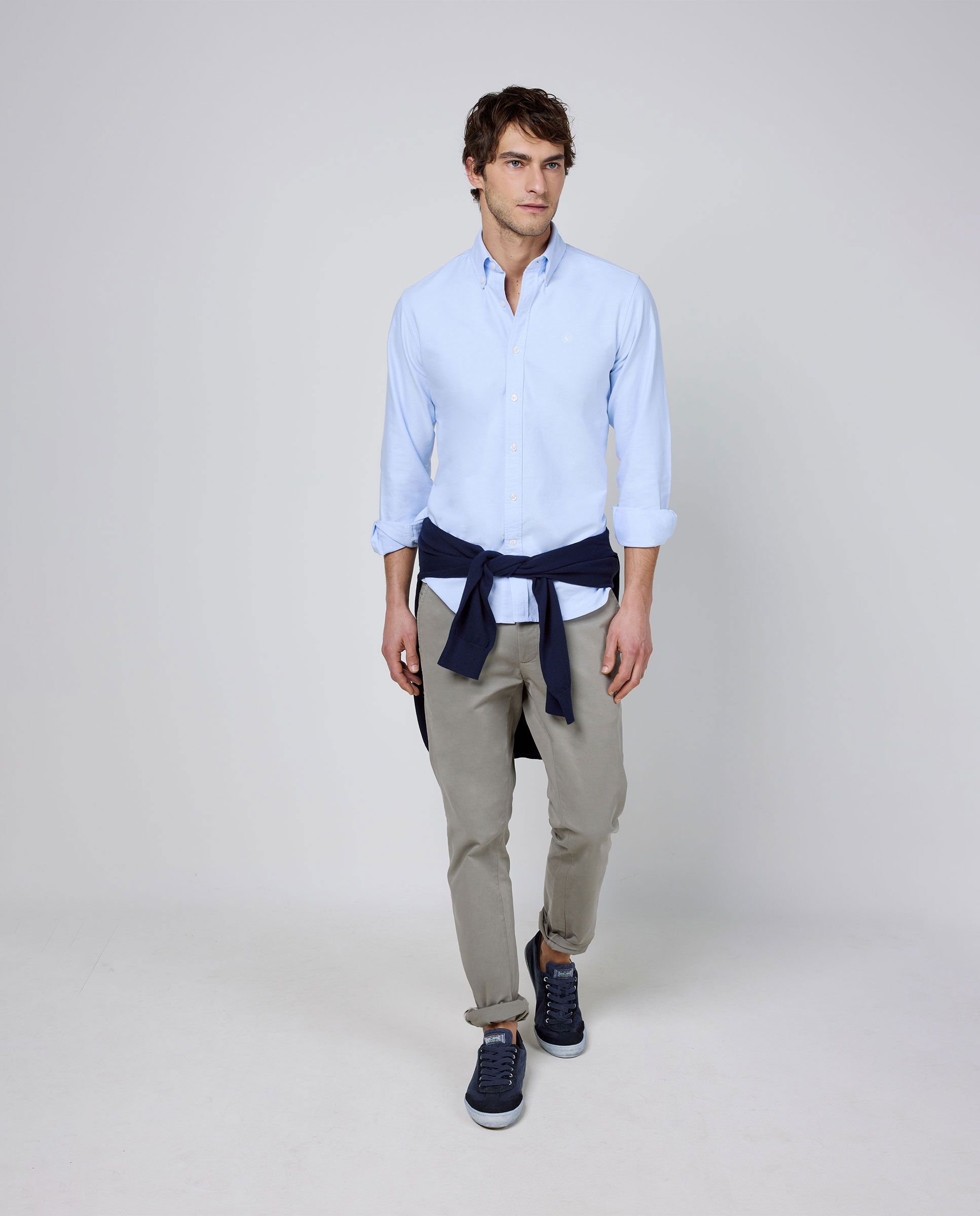 El Ganso® Camisa Oxford Liso Celeste