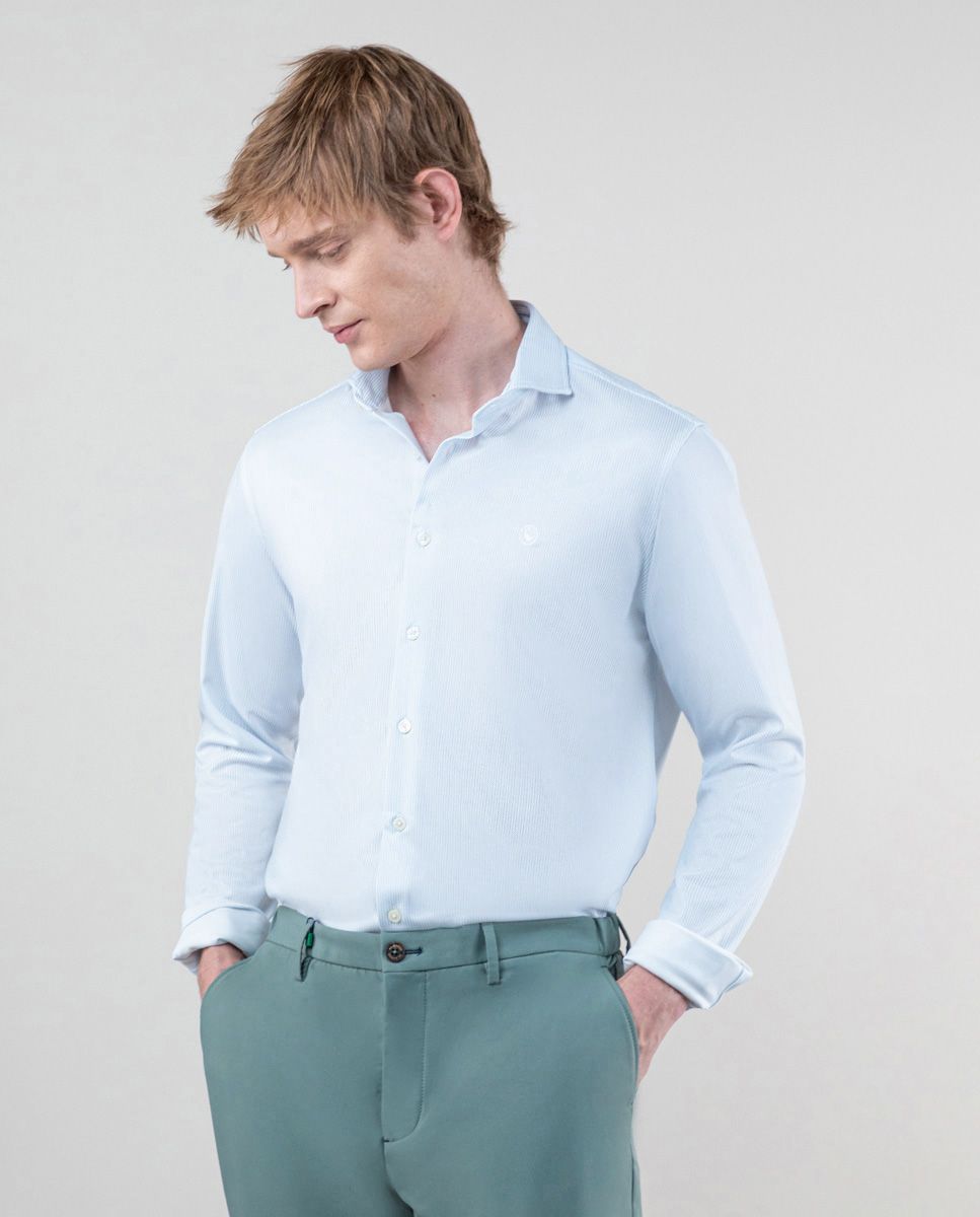 El Ganso® | Light Blue Sepiia Shirt W Butcher Stripes