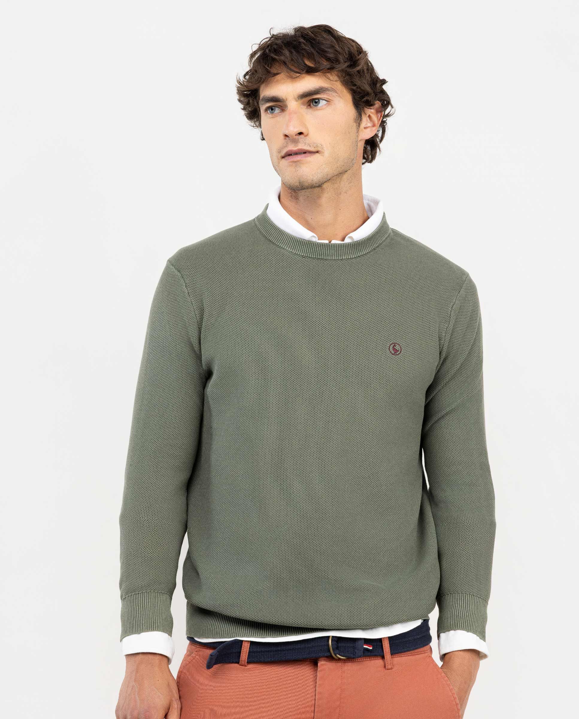 El Ganso® Jersey Estructura Garment Dyed Verde