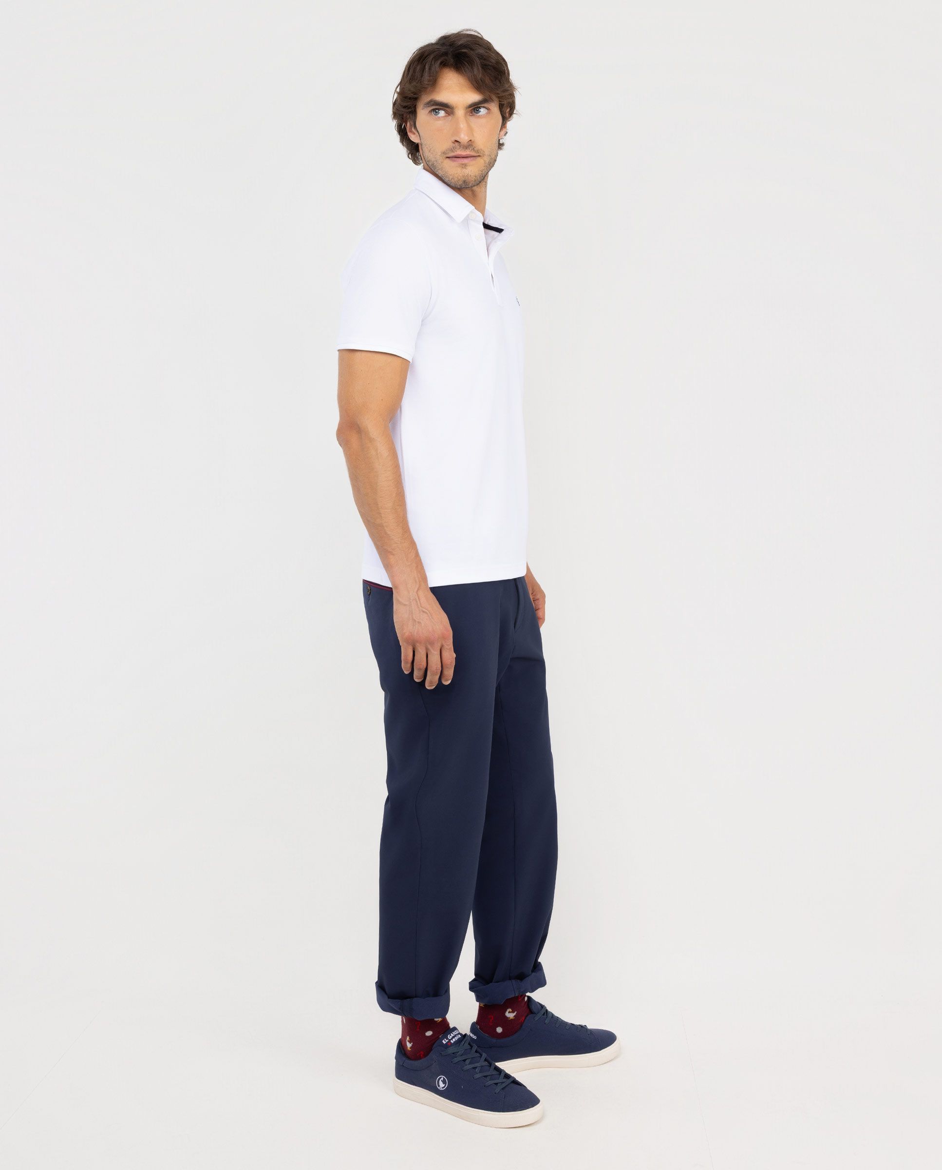 El Ganso® Polo Logo Bordado Blanco