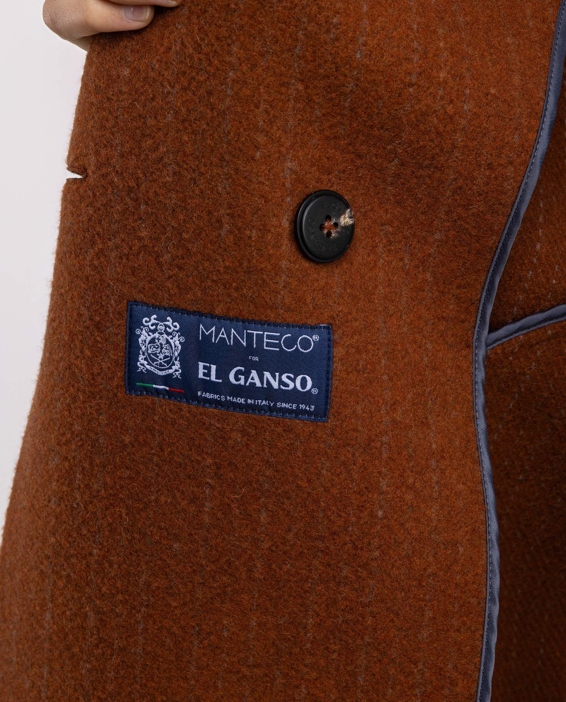 El Ganso® Double-Breasted Teal Striped Coat