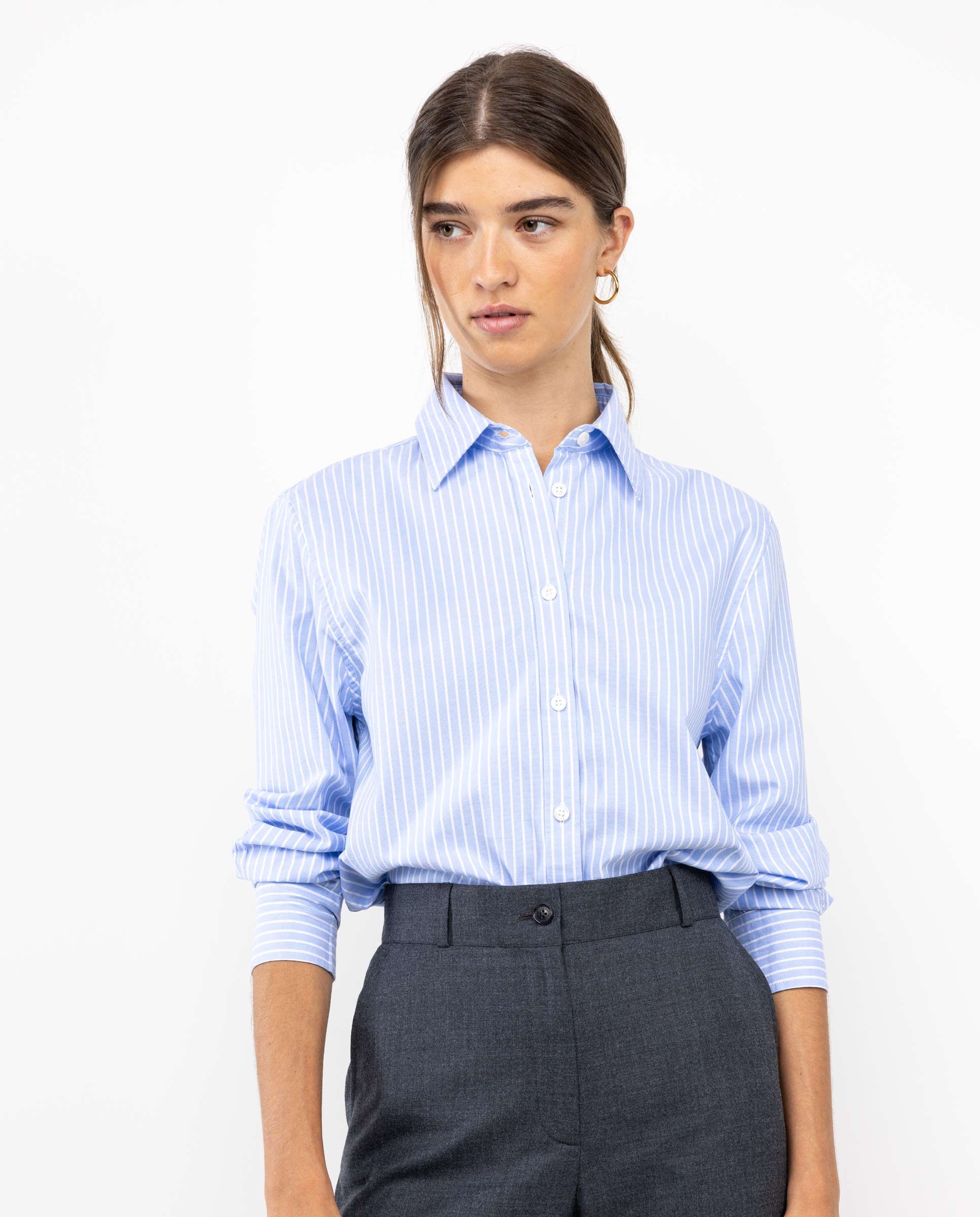 El Ganso® Light Blue Dress Shirt W Butcher Stripes