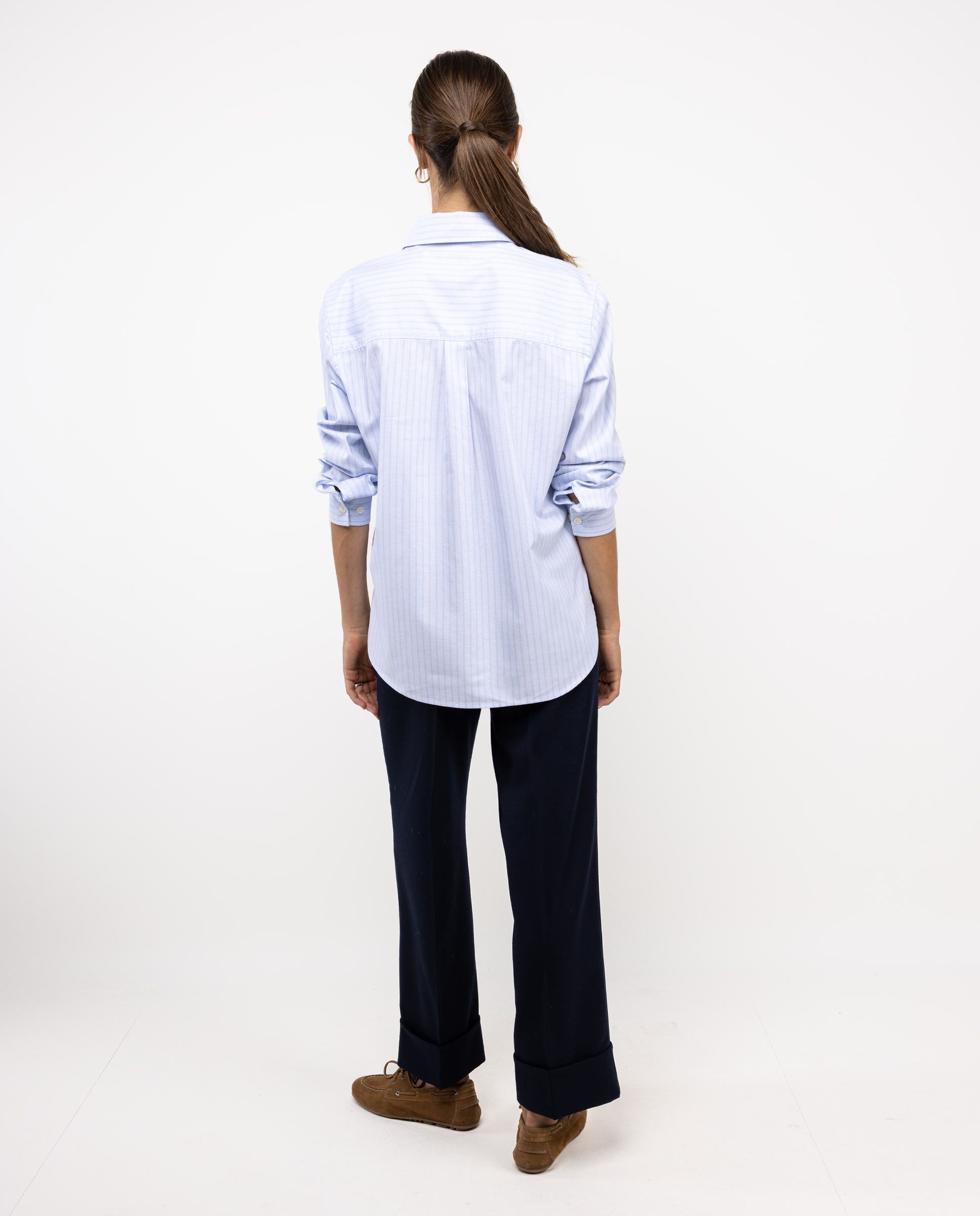 El Ganso® Blue Shirt W Beige Butcher Stripes