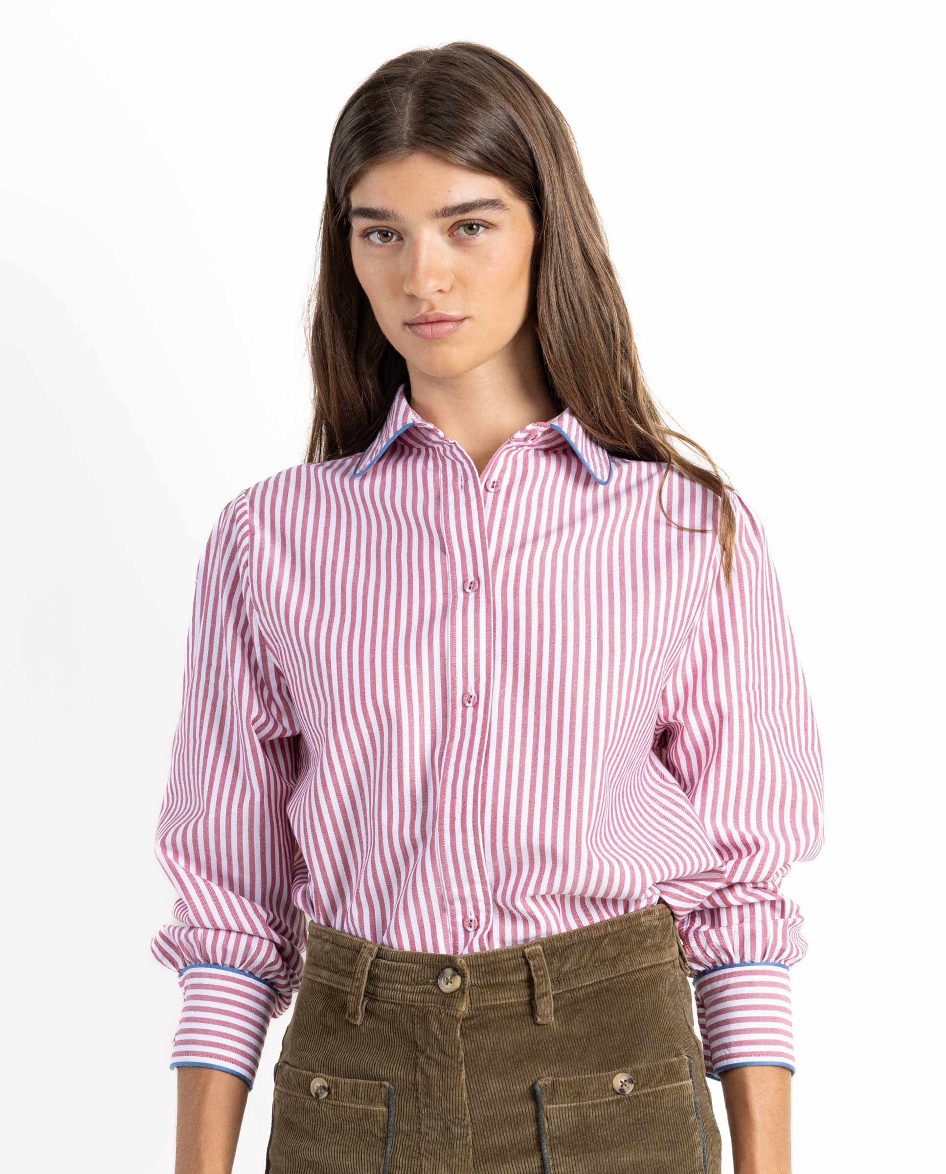 El Ganso® Red Yale Shirt W Pinpoint Stripes