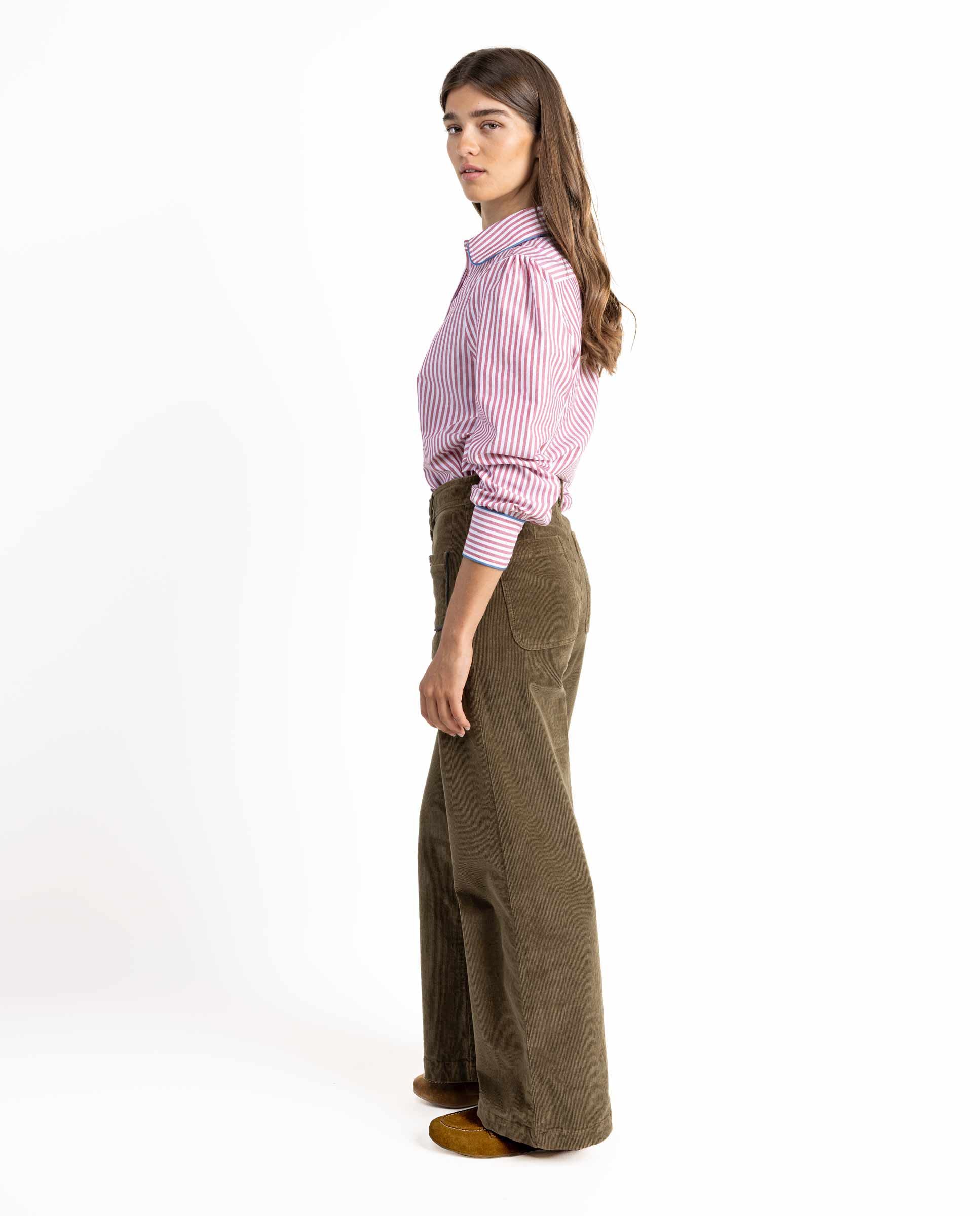 El Ganso® Camisa Pinpoint Raya Yale Rojo