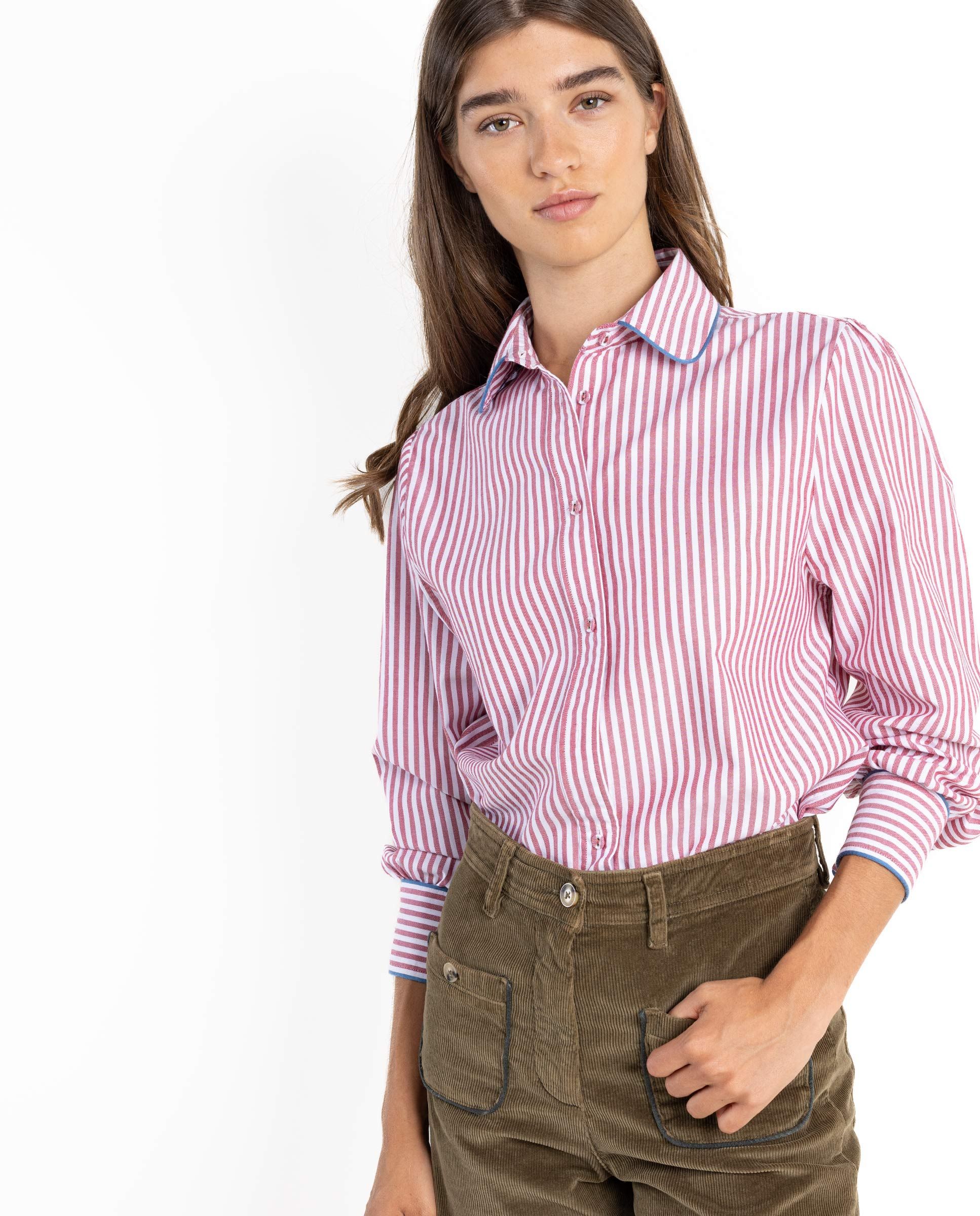 El Ganso® Chemise Pinpoint Rayure Yale Rouge