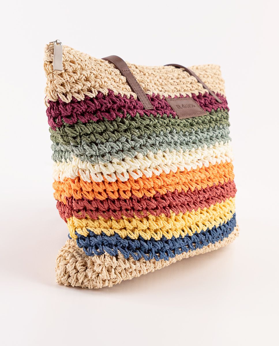 El Ganso® Bolso Rafia Rayas