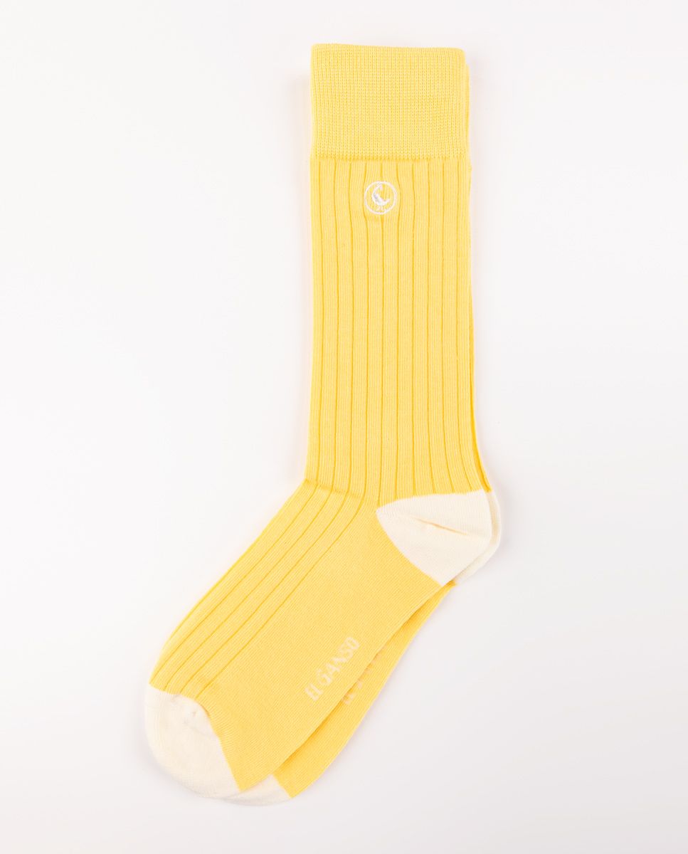 El Ganso® Calcetín Algodón Canalé Amarillo