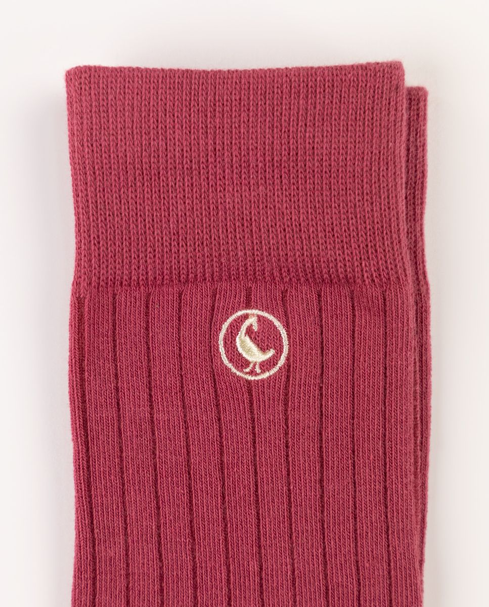 El Ganso® | Calcetín Algodón Canalé Rojo