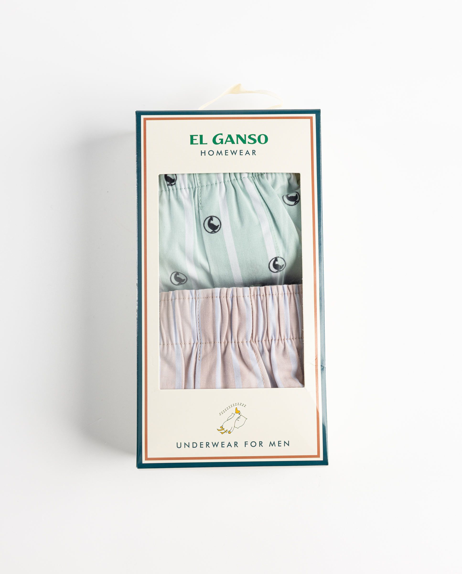 El Ganso® Pack Boxer Plana Raya Butcher Verde Estampado Gansos Raya ...