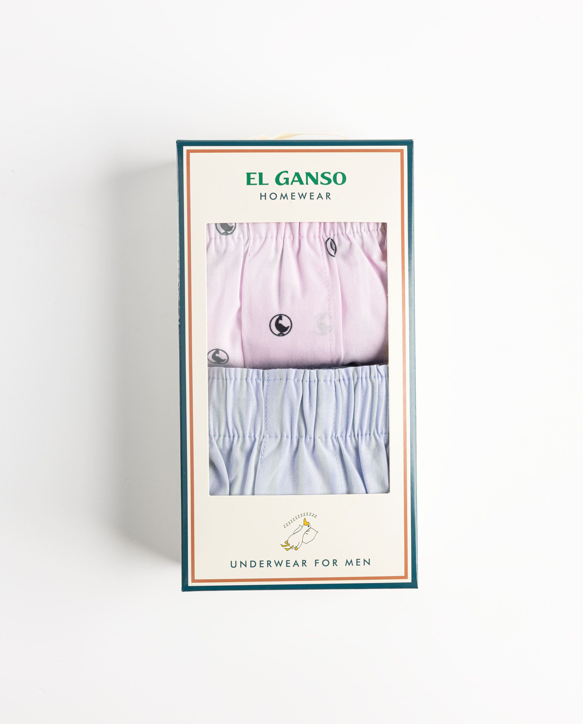 El Ganso® Pack of Boxers W Solid-Coloured Pink Knit Geese Print Blue ...